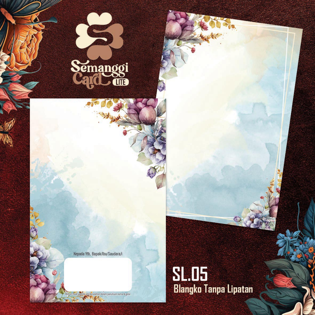 Jual Blangko Semanggi Lite SL05 | Kertas Blangko bolak balik Tanpa Lipatan | Blangko Undangan ...