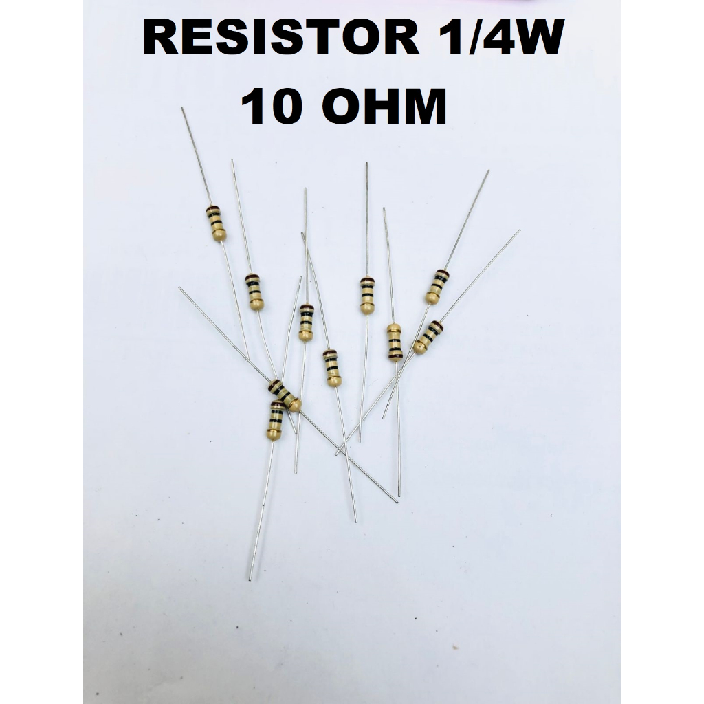 Jual TERMURAH ISI 10PCS RESISTOR 1/4W 10OHM 10 OHM 1% 10R TAIWAN ROLL | Shopee Indonesia