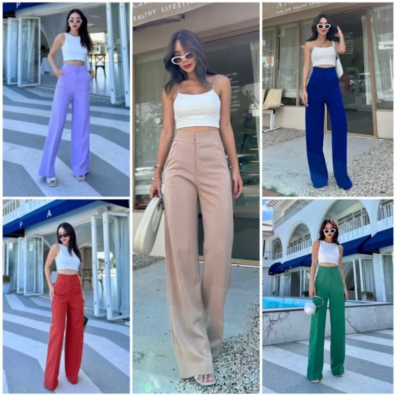Jual Ready Warna PUTIH I BKK Promthong pants original I Celana panjang ...
