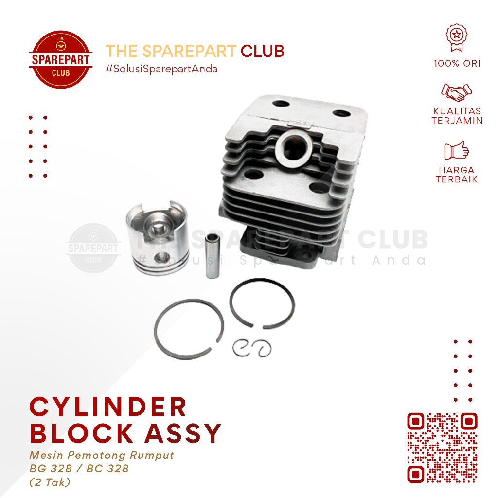 Jual Furing Blok Mesin Potong Rumput BG 328 2 Tak - Cylinder Block Assy ...
