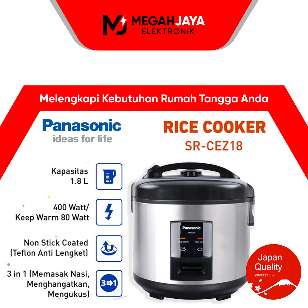 Jual [COD READY] PANASONIC RICE COOKER / MAGIC COM SR-CEZ 18 / SRCEZ 18 / SR-CEZ18 (1,8 LITER ...