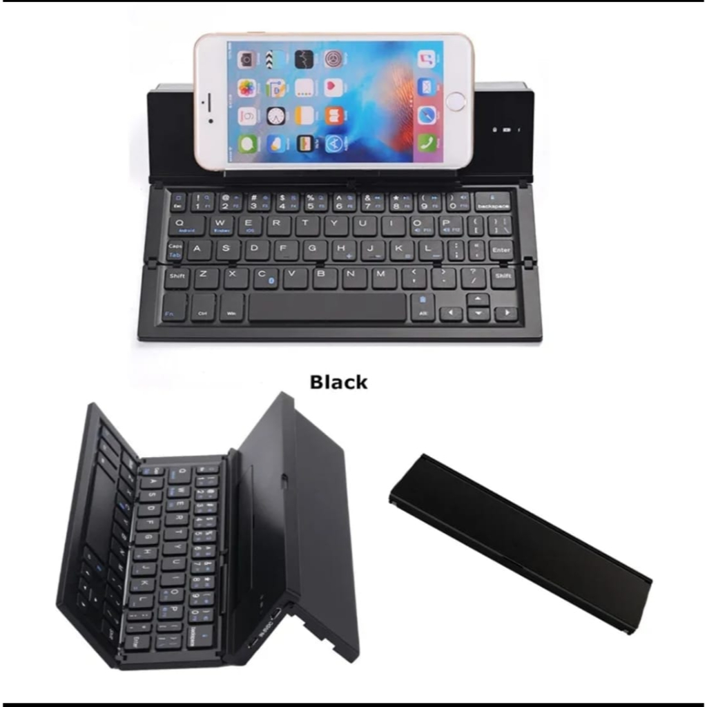 Jual Keyboard Lipat Bluetooth Wireless Stand Hp Multi Smartphone Tablet ...