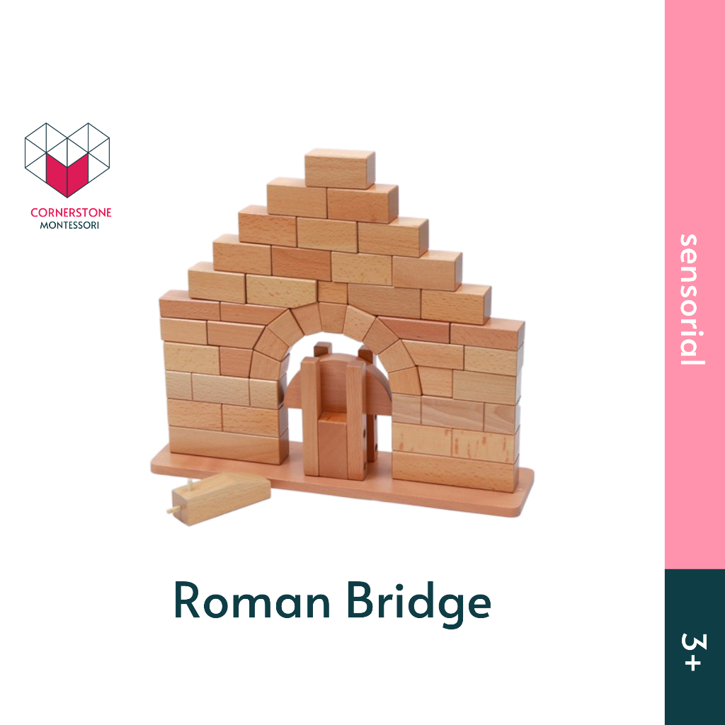 Jual Cornerstone Montessori Roman Bridge - Montessori Sensorial - Balok ...