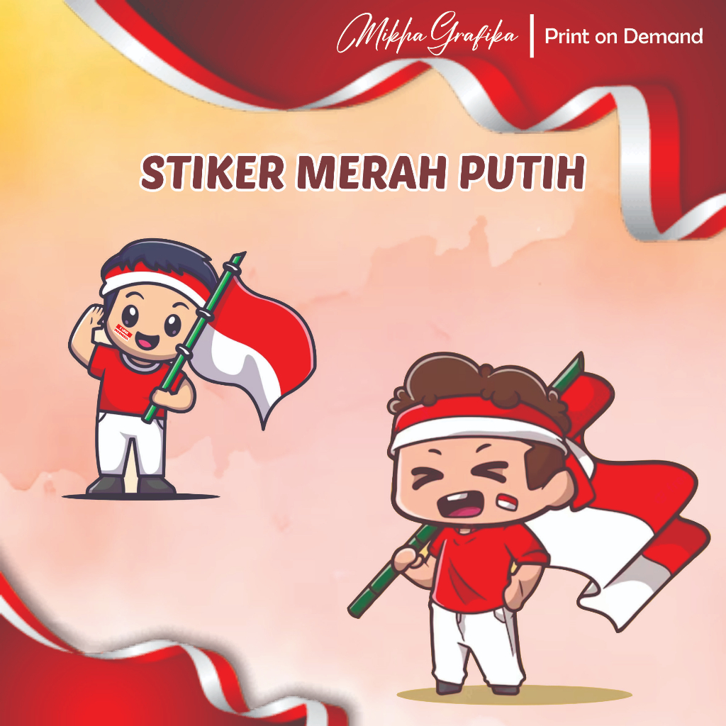 Jual STIKER BENDERA HUT RI | STIKER PIPI | STIKER MERAH PUTIH | STIKER ...
