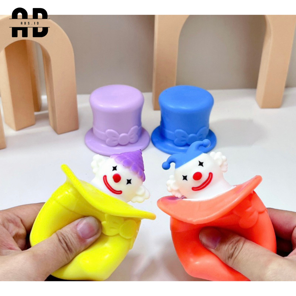 Jual ABS - Toys Mainan Squishy Viral Clown Badut Topi Mainan Squishy ...