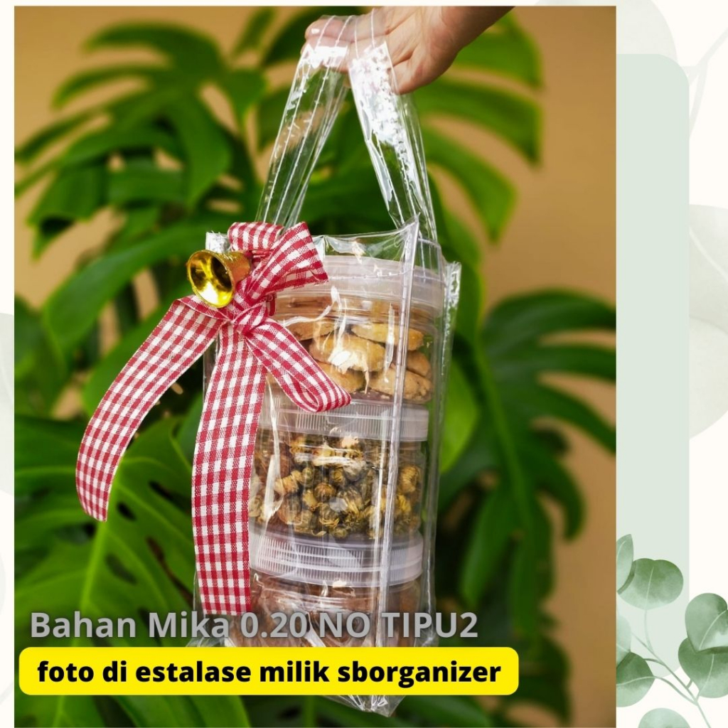 Jual 10x10x20 Tas transparant Goodie bag toples cookies souvernir ...