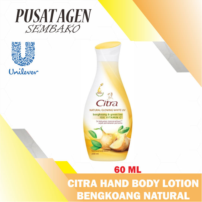 Jual CITRA HAND BODY LOTION BENGKOANG NATURAL GLOW UV 60 ML BENGKUANG PENCERAH KULIT 60ML ...