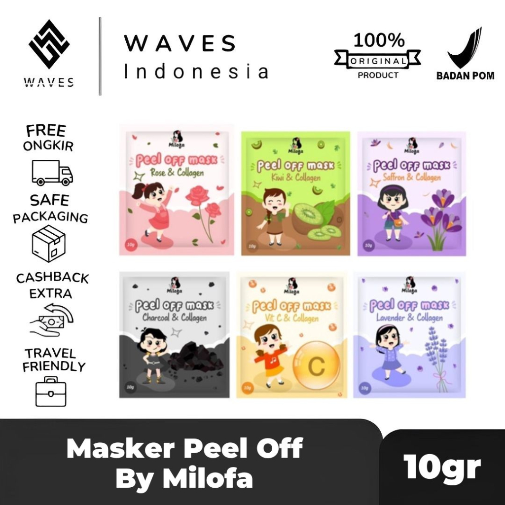 Jual Waves - BPOM MASKER PEEL OFF MILOFA 10GR / MASKER WAJAH PEEL OFF ...