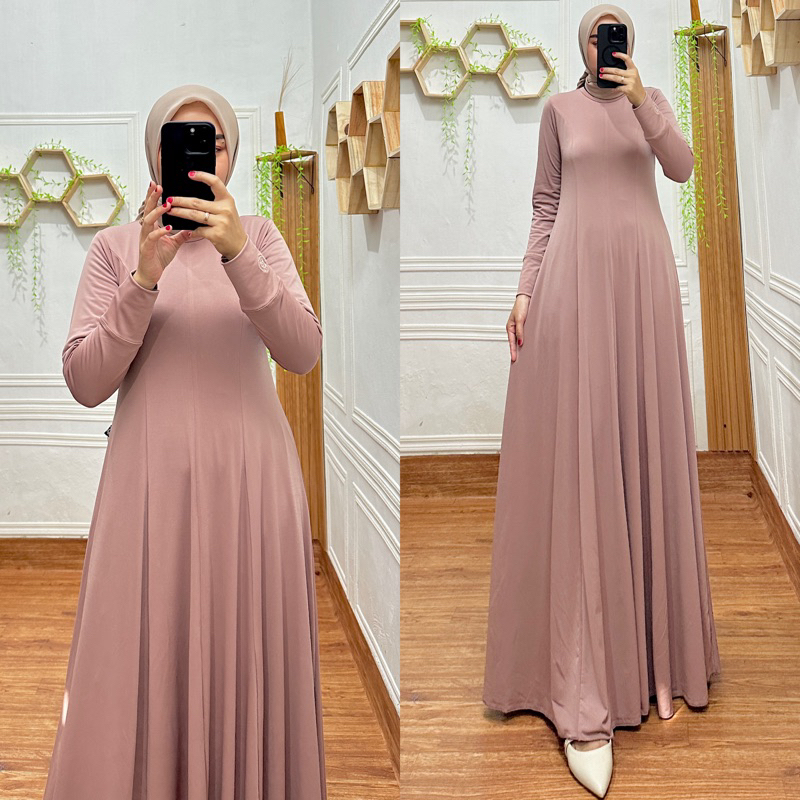 Jual Gamis Nada - Gamis Jersey Korea - Gamis Polos Premium, ukuran all ...