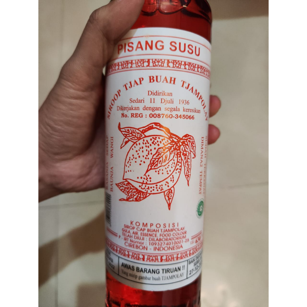 Jual SIRUP TJAP BUAH TJAMPOLAY / SIRUP CAMPOLAI / SIRUP PISANG SUSU ...
