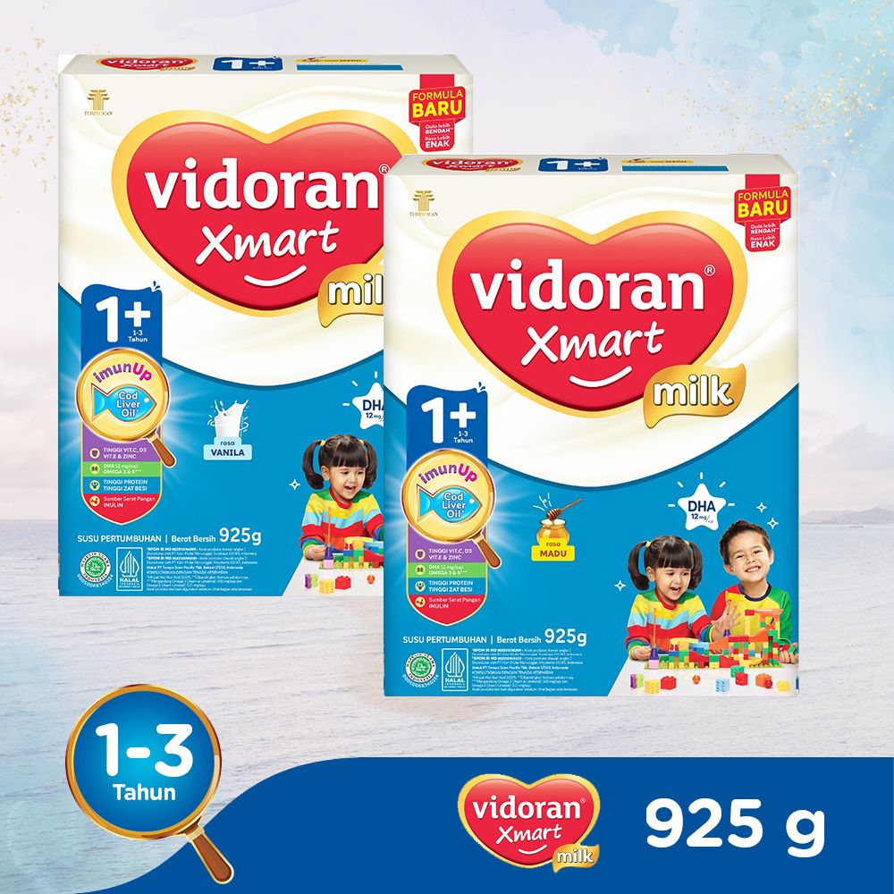 Jual Vidoran Xmart 1+ 925 gr - Vidoran 1+ 925gr Susu Pertumbuhan 1-3 ...