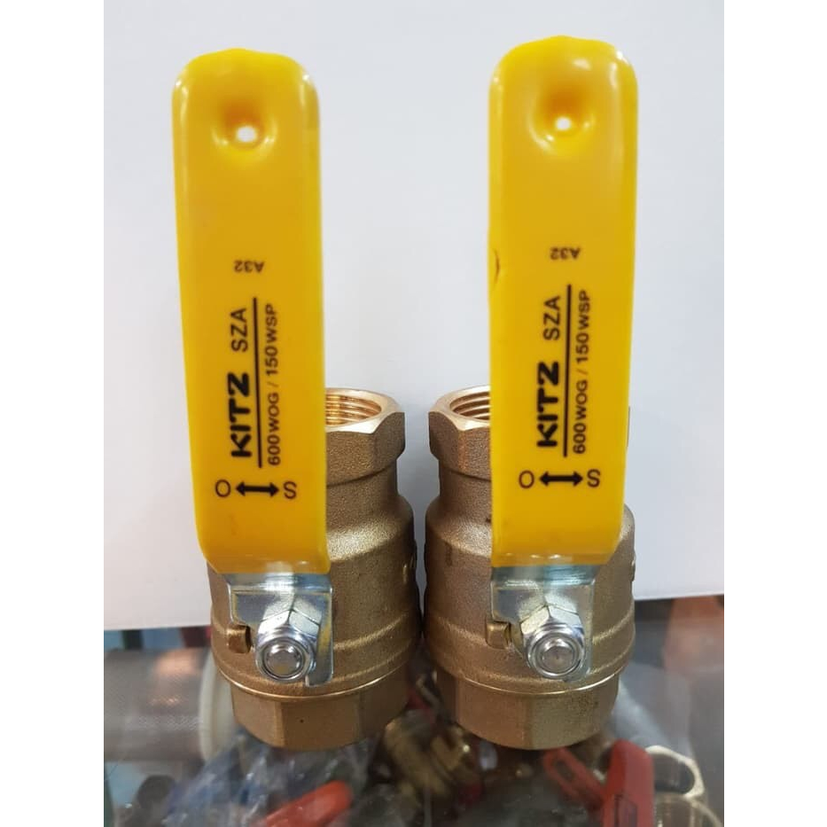 Jual Ball valve Kitz 3/4 inch 600 WOG Brass SZA / Stop Kran Original 3/4” | Shopee Indonesia