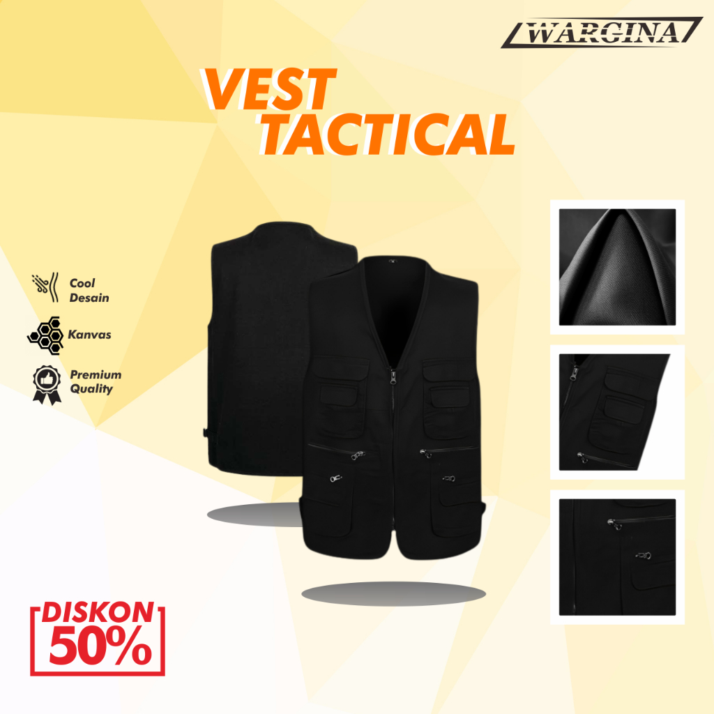 Jual Rompi Tactical Bahan Kanvas Multifungsi Outdoor Hiking Mountain ...