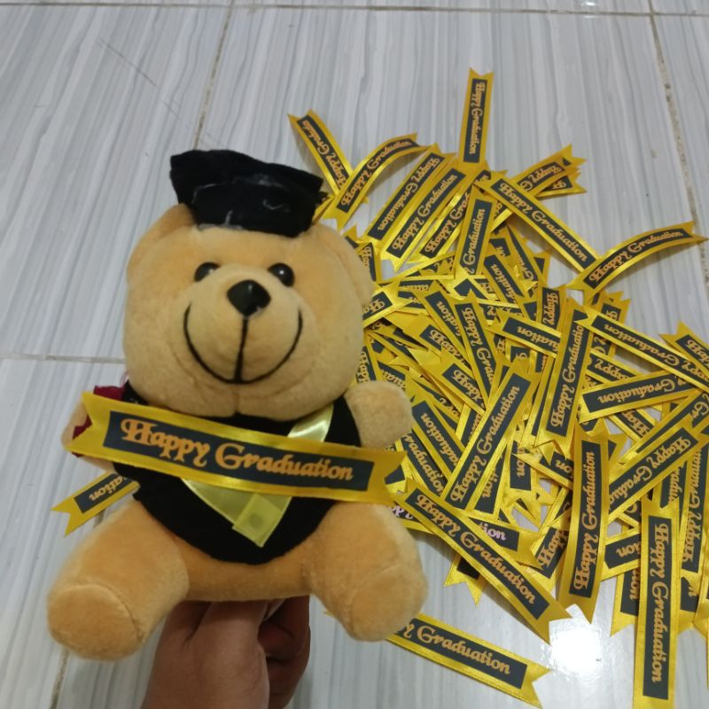 Jual selempang boneka wisuda13-15cm happy graduation | Shopee Indonesia