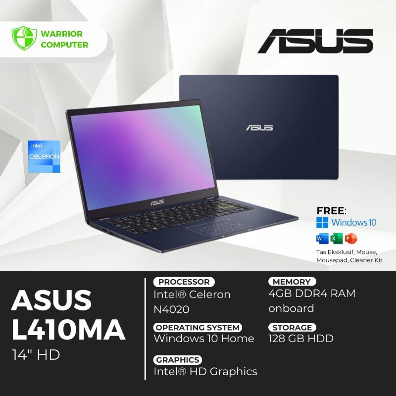 Jual ASUS L410MA (4 GB/128 GB) || LAPTOP ASUS | Shopee Indonesia
