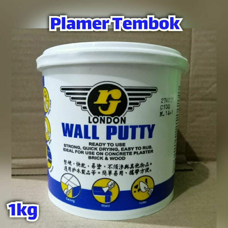 Jual Dempul Tembok / Plamer RJ London 1 kg Wall putty pelamer plamur ...