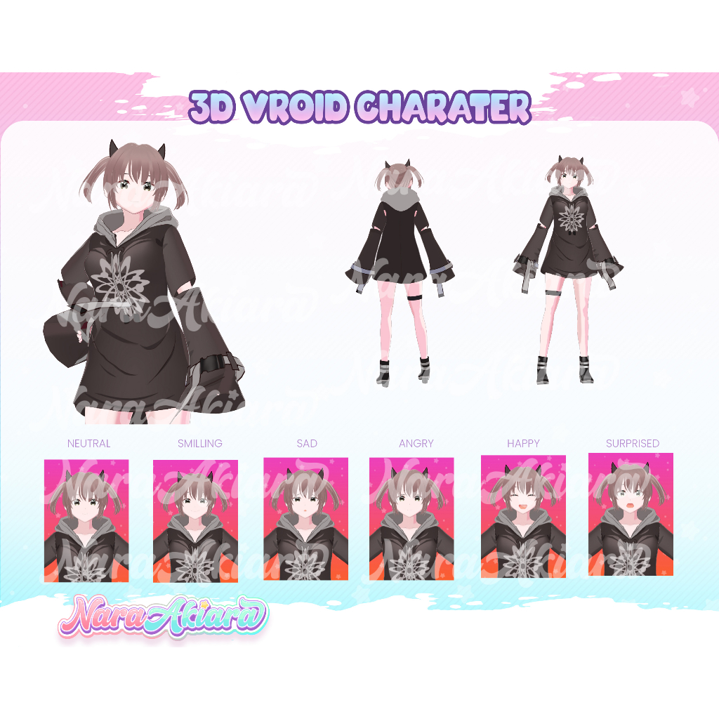 Jual Karakter 3D Vroid Siap Digunakan Tampilan Profesional dalam ...