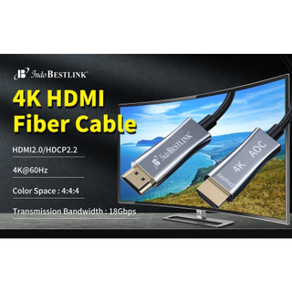 Jual Kabel HDMI 30m Active optical fiber 2.0 4K UHD - Cable HDMI 2.0 ...