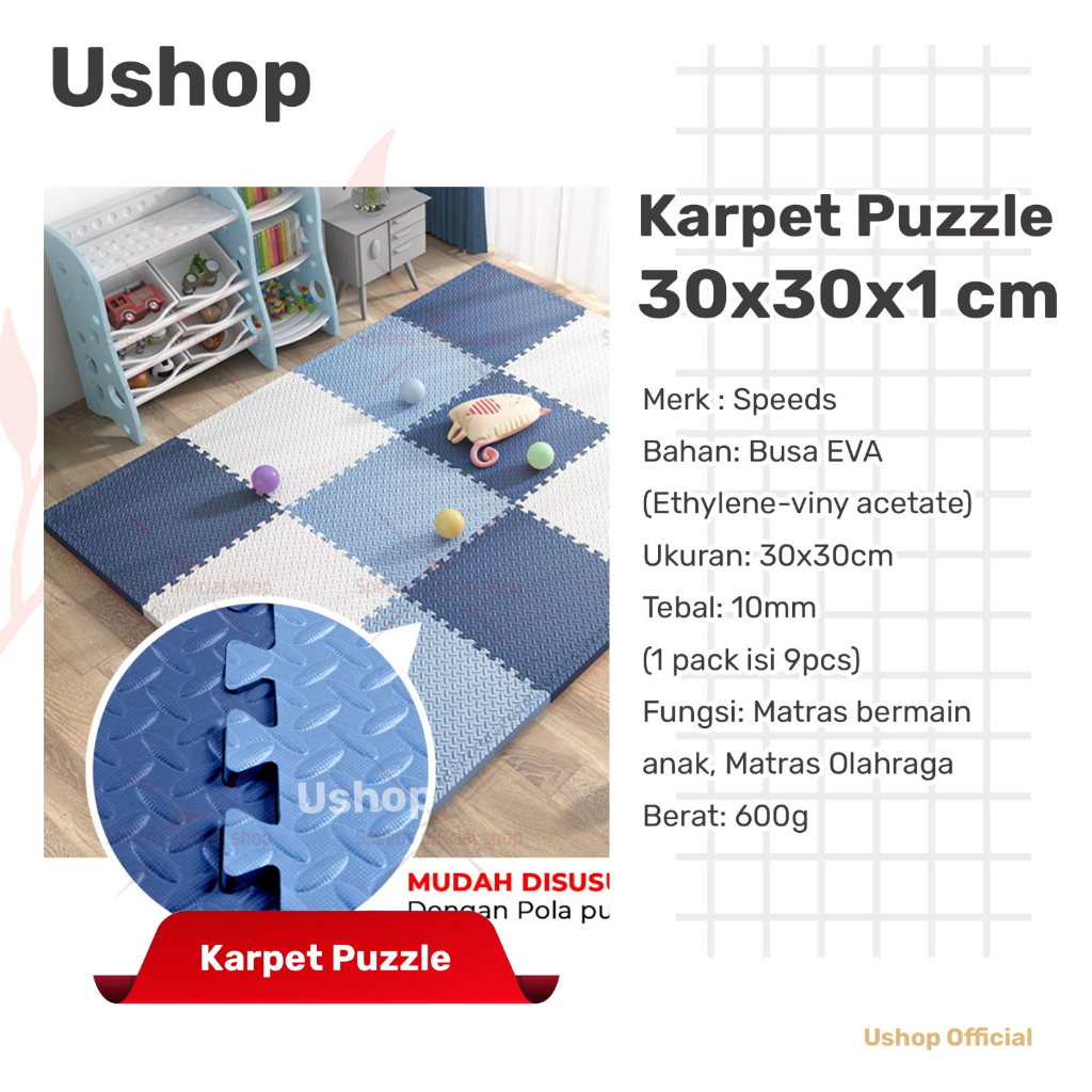 Jual Karpet Puzzle Speeds Eva Foam 30x30 Cm Matras Olahraga - Matras ...