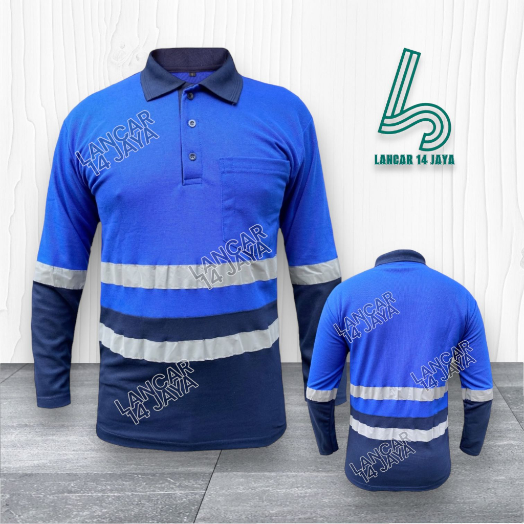 Jual Kaos Safety Proyek Skotlet Tangan Panjang Kombinasi - Kaos ...