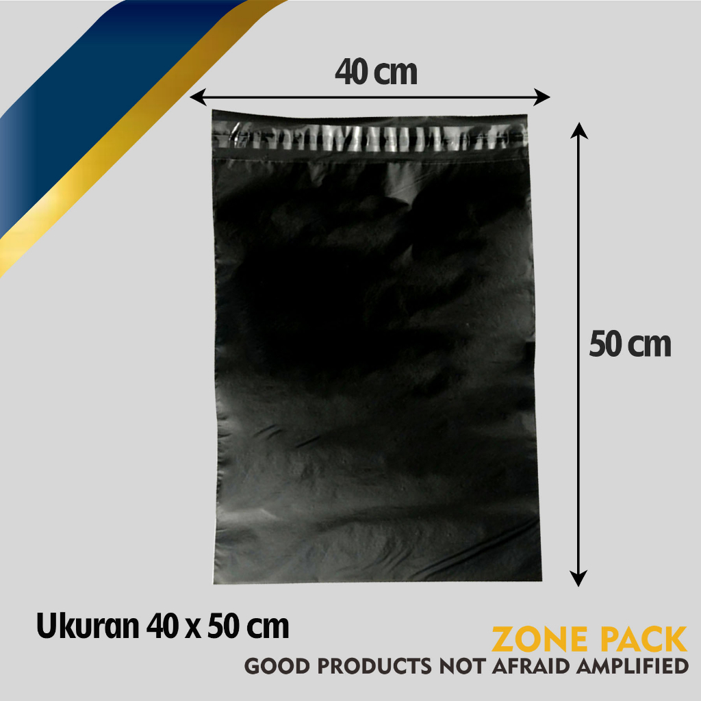 Jual Plastik Polymailer Hitam Isi 50 PCS | Plastik Packing Baju Olshop ...