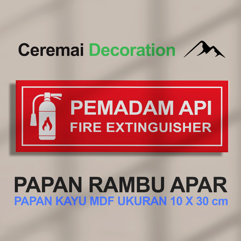 Jual CM DECOR - PAPAN RAMBU ALAT PEMADAM API RINGAN APAR FIRE ...