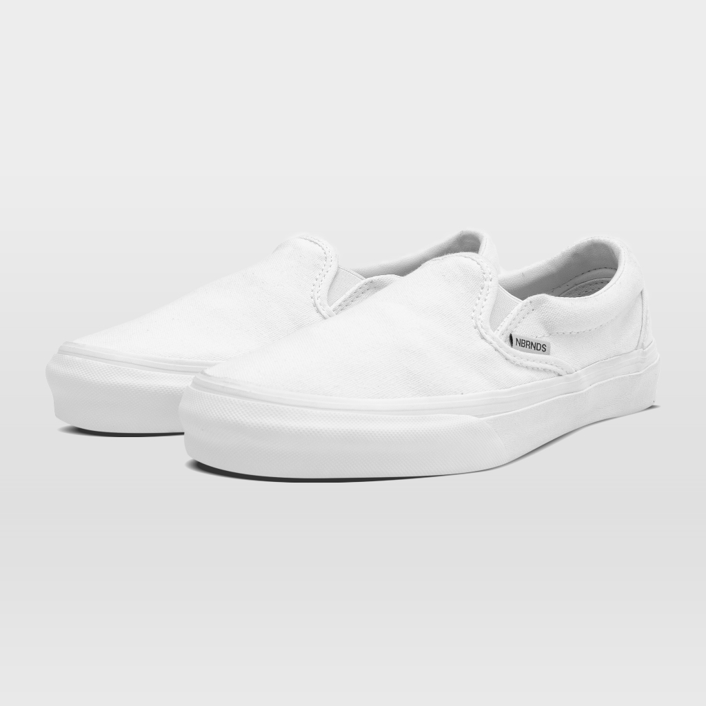 Jual Sepatu Slip On Nobrands Footwear Polos "Selop Off White" Local ...