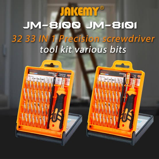 Jual Obeng Set Jakemy JM-8100 32 in 1 / Obeng Super Lengkap 32 in 1 JM8100 | Shopee Indonesia