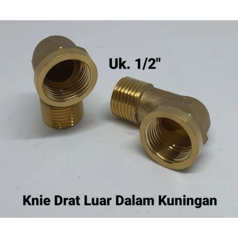 Jual Knee Siku Drat Luar Dalam 1/2" Kuningan (Import) Knie Elbow ...