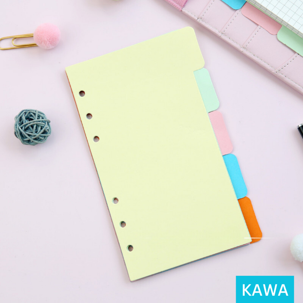 Jual KAWA Pembatas Binder A6 Kertas Karton Buku Batas Index Divider Set ...