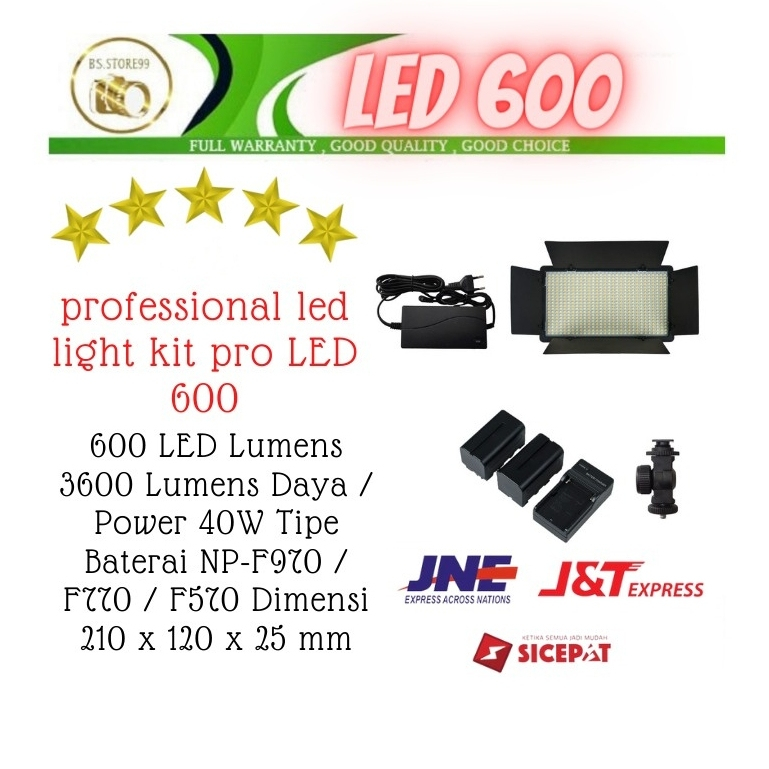 Jual Lampu Kamera Foto Video Portable Fill Light 40W 600 LED - U600 ...