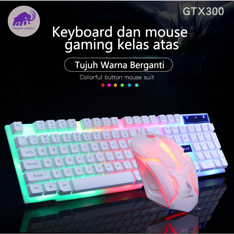 Jual MA Kombo Keyboard dan Mouse Gaming MENGMA dengan Lampu RGB Cahaya ...
