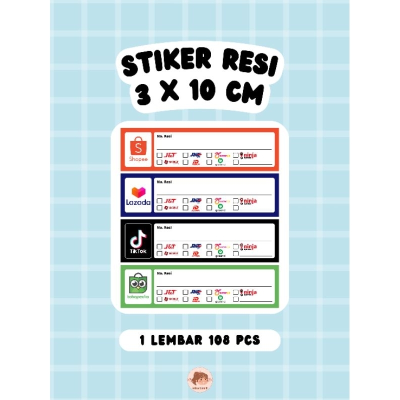 Jual STIKER RESI TIKTOK SHOPEE LAZADA TOKOPEDIA | Shopee Indonesia