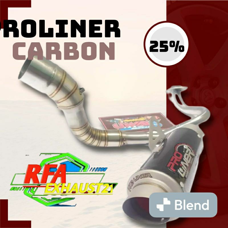 Jual Knalpot Racing Proliner Carbon inlet 38 dan 50 pnp mio/vario125 ...