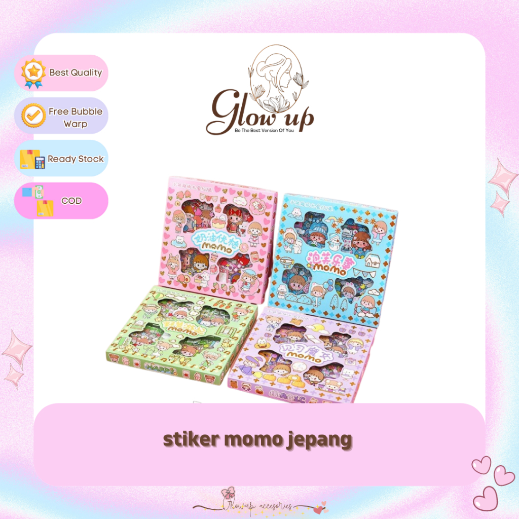 Jual Stiker 100 Lembar Sticker Momo Kartun Korea Lucu Anti Air Sticker ...
