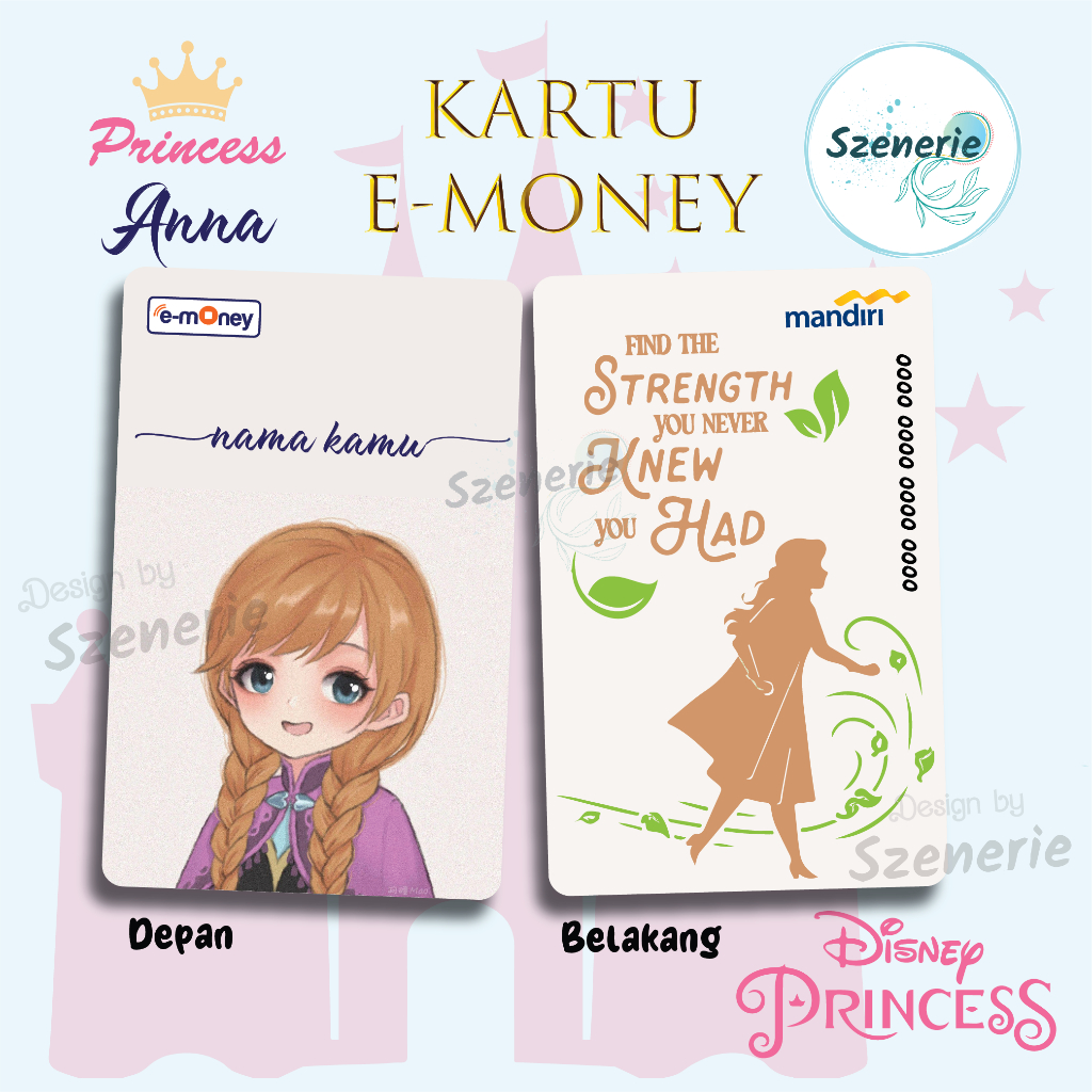 Jual Emoney Princess Disney Girl Cute Flazz gen 2 Kartu E-money Mandiri ...
