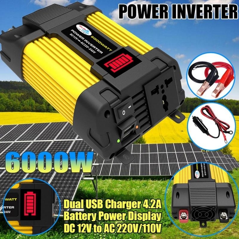 Jual Inverter Mobil 4000 Watt DC 12V ke AC 220V Modified Sine Wave ...