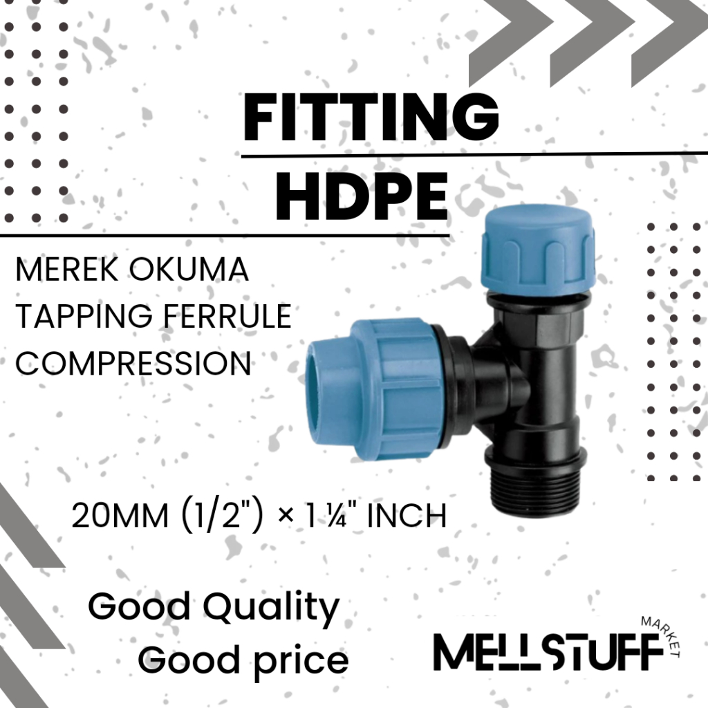 Jual Fitting HDPE Tapping Ferrule Compression Merk OKUMA Ukuran 20mm (1 ...