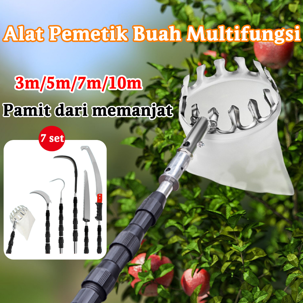 Jual 7 Set 3/5/7/10M Alat Pemetik Buah Alat Berkebun Pemetik Buah ...