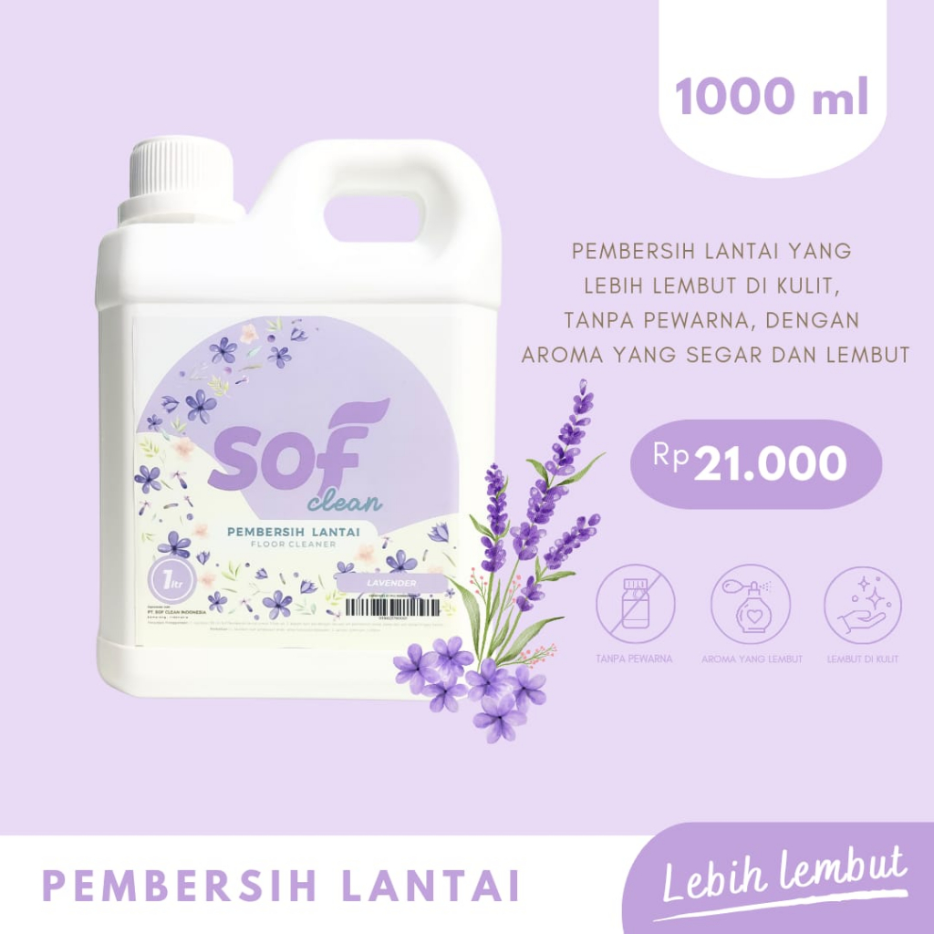 Jual Sof Clean Pembersih Lantai Floor Cleaner 1 Liter - Keramik Marmer Granit dengan anti ...