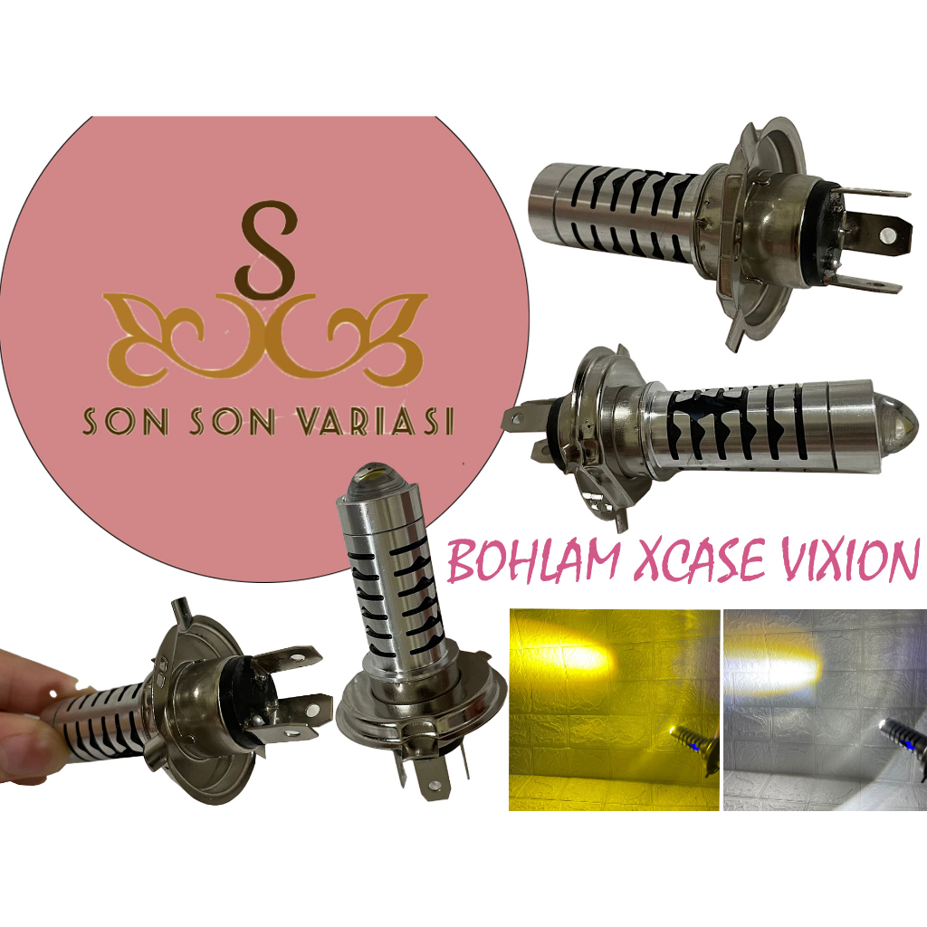 Jual Bohlam Lampu Depan LED 2 Warna H4 AC/DC Xcase 4843 Vixion CB150R ...