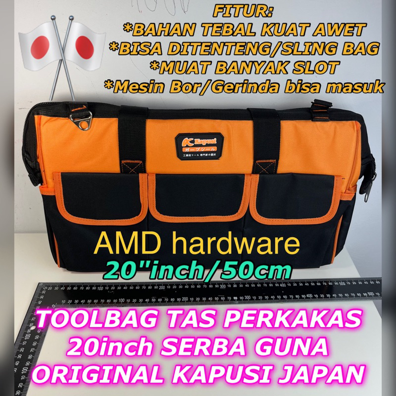 Jual TAS TOOLBOX 20inch TEMPAT PENYIMPANAN ALAT PERKAKAS TOOLS KIT BAG ...