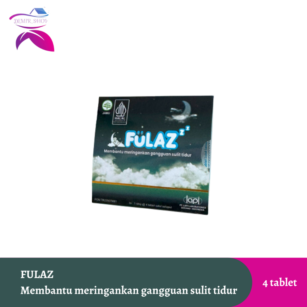 Jual Fulaz Strip 4 Tablet / Mengatasi Gangguan Sulit Tidur | Shopee ...
