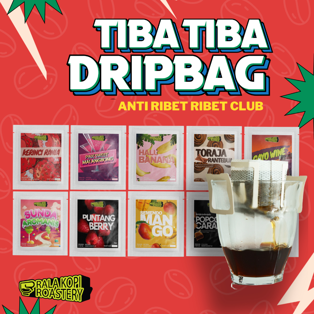 Jual Tiba Tiba Coffee Drip Bag | Kopi Drip Bag 12g | Shopee Indonesia