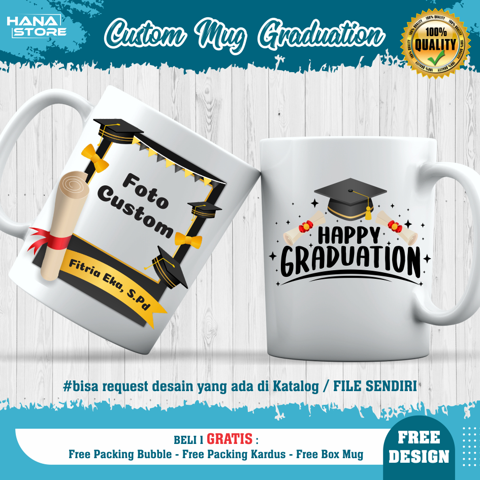 Jual Mug Custom Tema Wisuda / Kado Wisuda / Hadiah Wisuda / Kado Hadiah ...