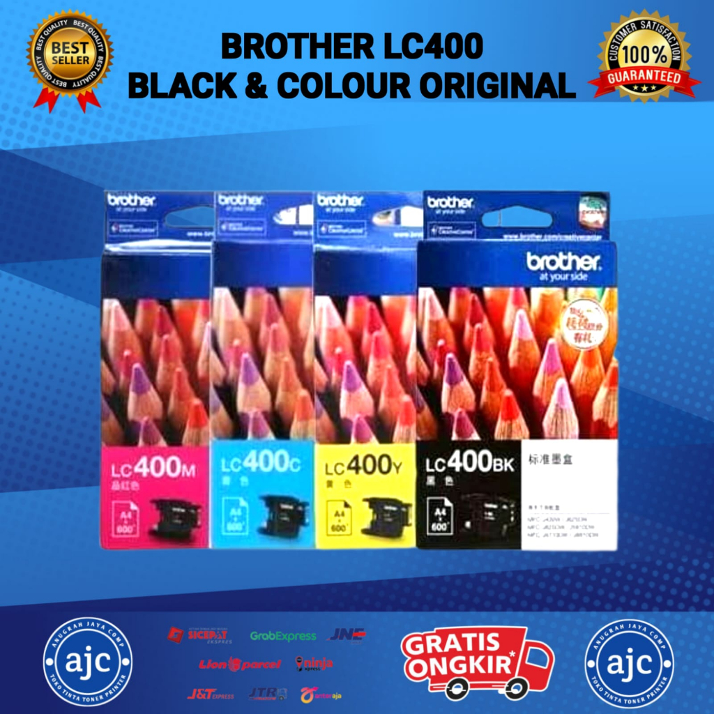 Jual Tinta Printer Brother LC400 (B/C/M/Y) ORIGINAL | Shopee Indonesia