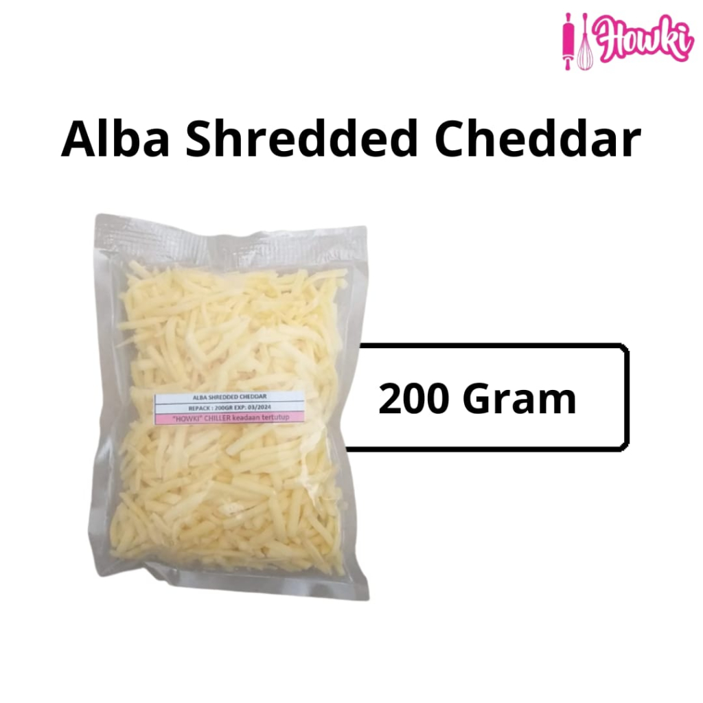 Jual Keju Cheddar Alba Shredded Repack 200 gr | Shopee Indonesia