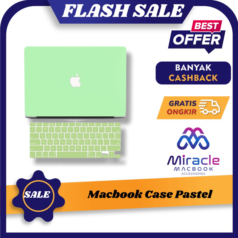 Jual MACBOOK Case PASTEL LIME COLOUR NEW AIR PRO M1 M2 11 12 13 14 15 ...