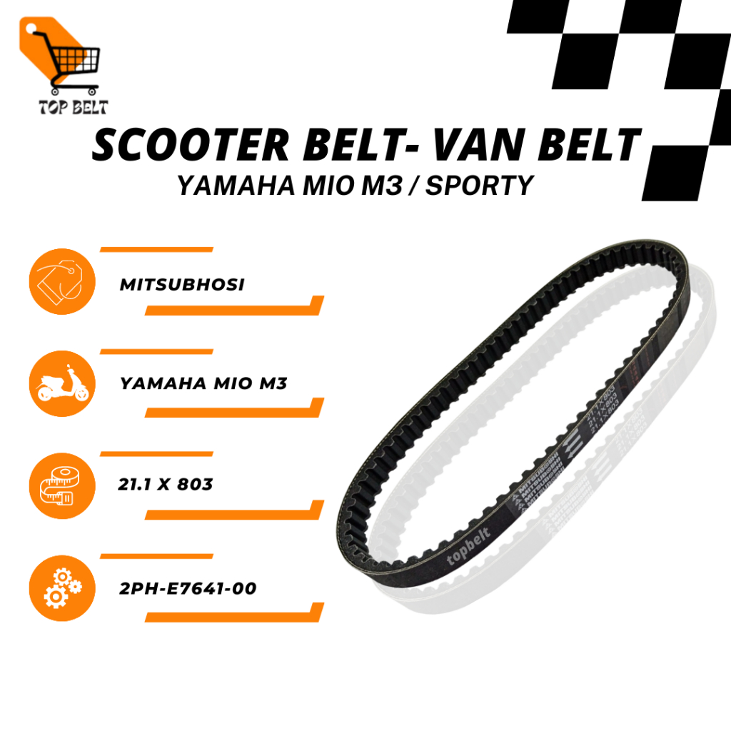 Jual Van Belt V-Belt YAMAHA MIO M3 / MIO SPORTY MOTOR METIC Mitsubhosi ...