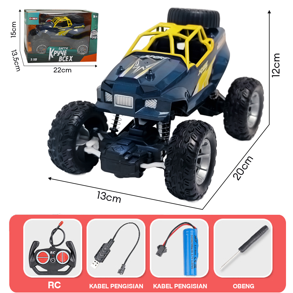 Jual JOJOTOY Mobil Remote Control Alloy Off-Road Car Mainan RC Mobil Climbing Car 2WD Powerful ...